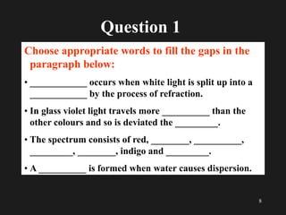 3.4 form 4 dispersion of light | PPTX