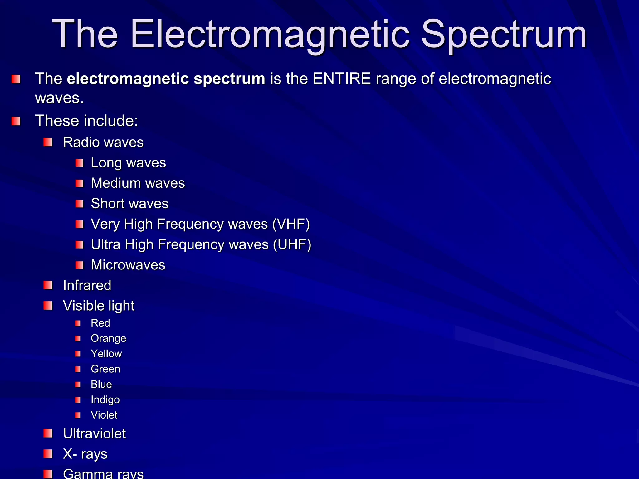 3.4 form 4 electromagnetic spectrum | PPTX | Physics | Science