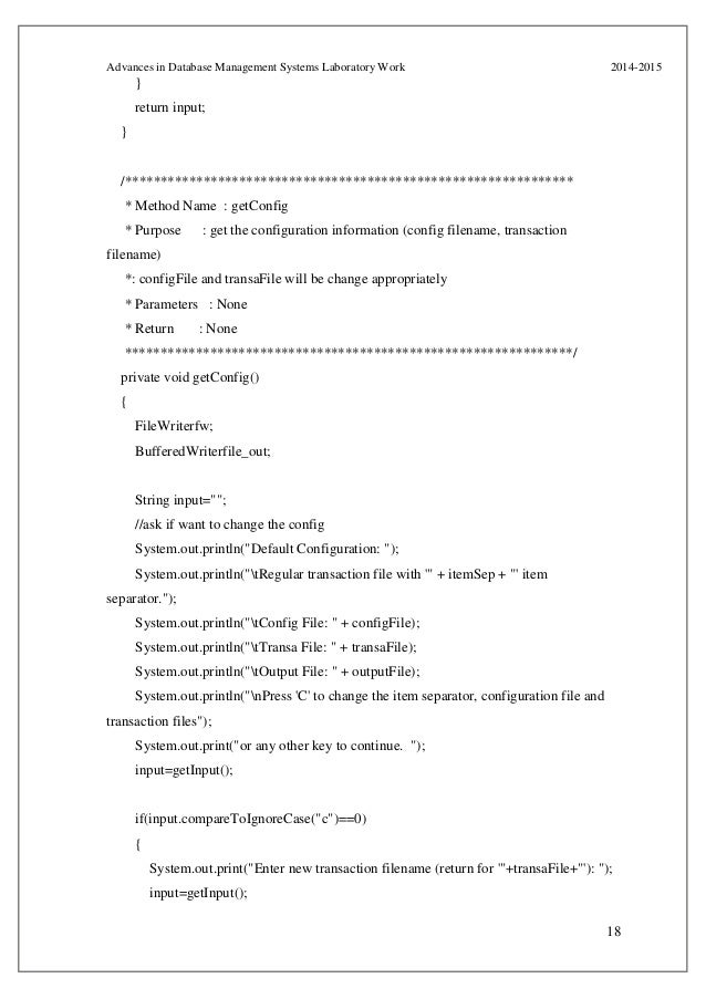 M.TECH 1ST SEM COMPUTER SCIENCE ADBMS LAB PROGRAMS