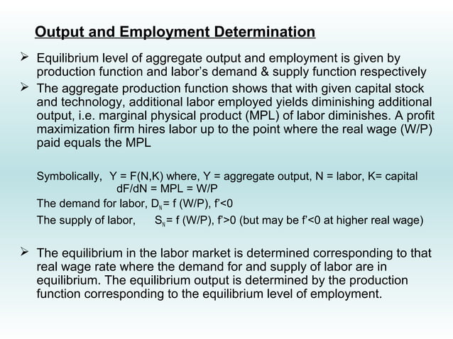 classical theory of employement | PPT