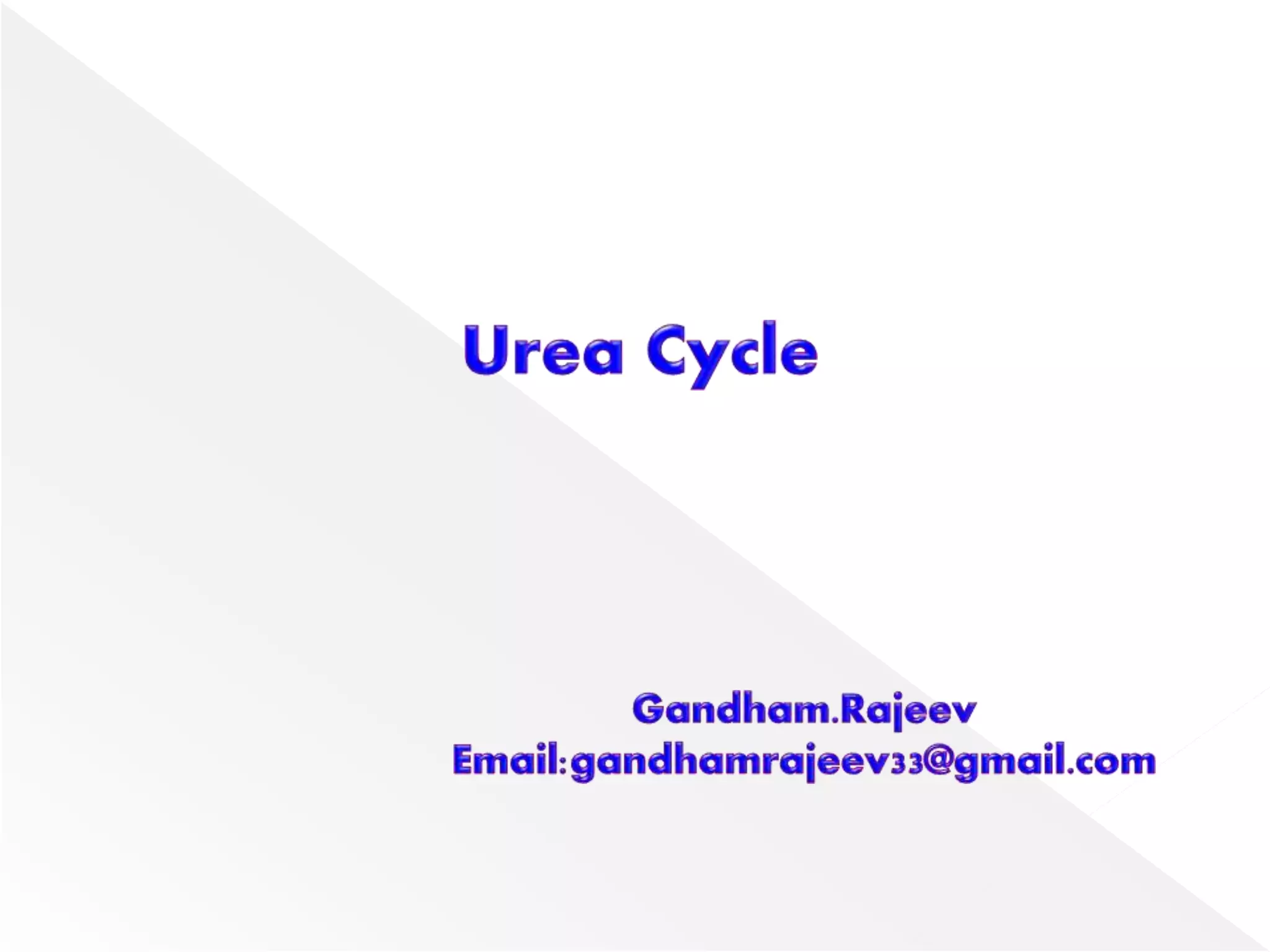 UREA CYCLE | PPTX