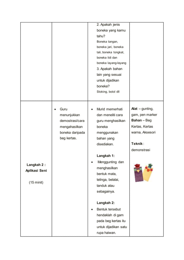 rph psv boneka membentuk dan membuat binaan | DOCX