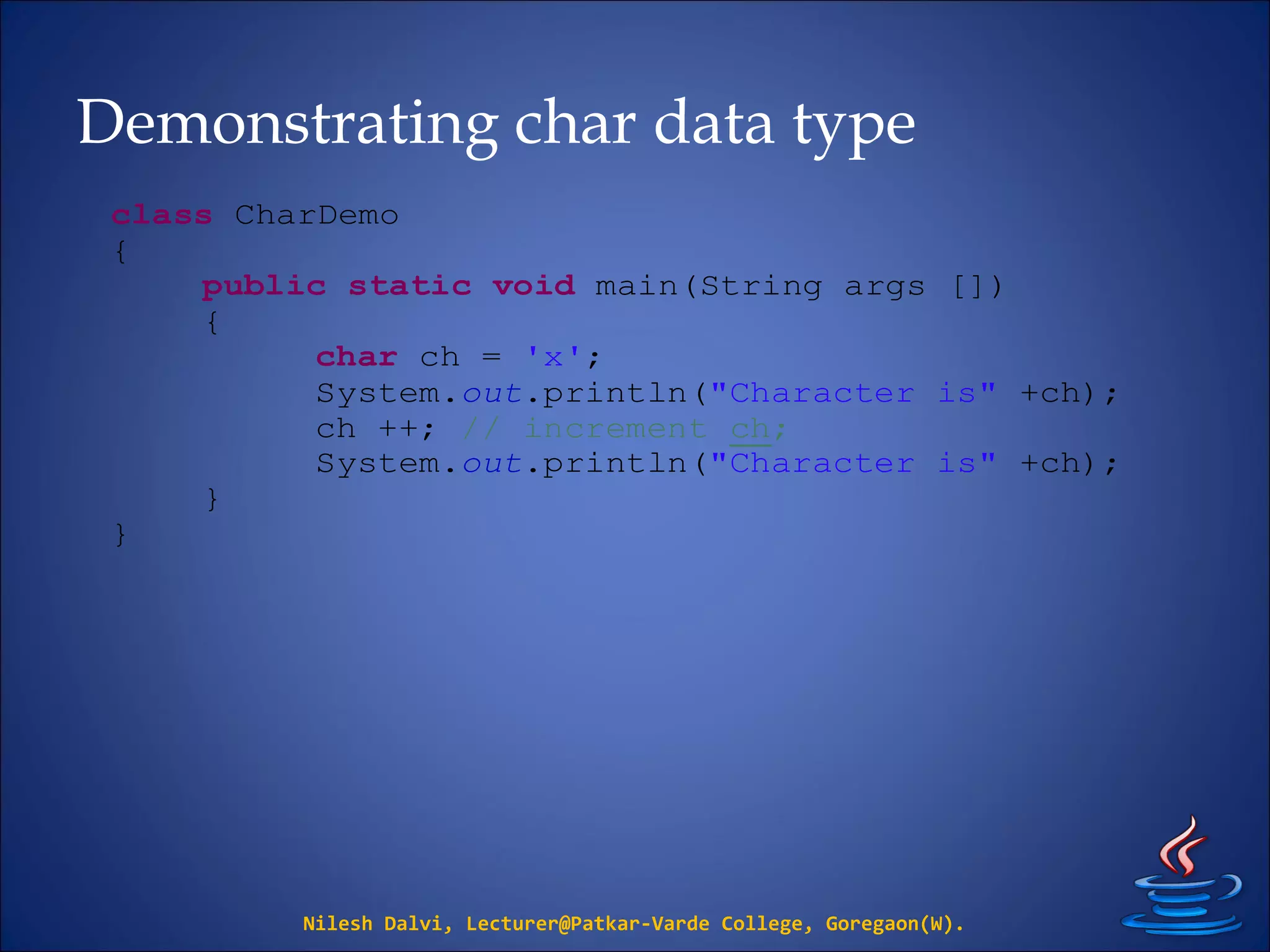 3. Data types and Variables | PPT