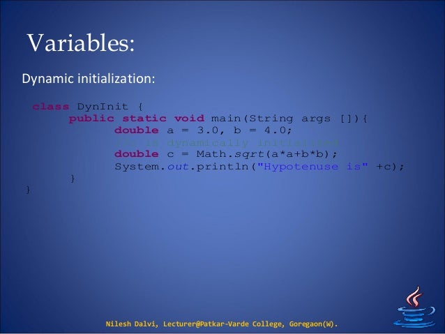 3. Data types and Variables