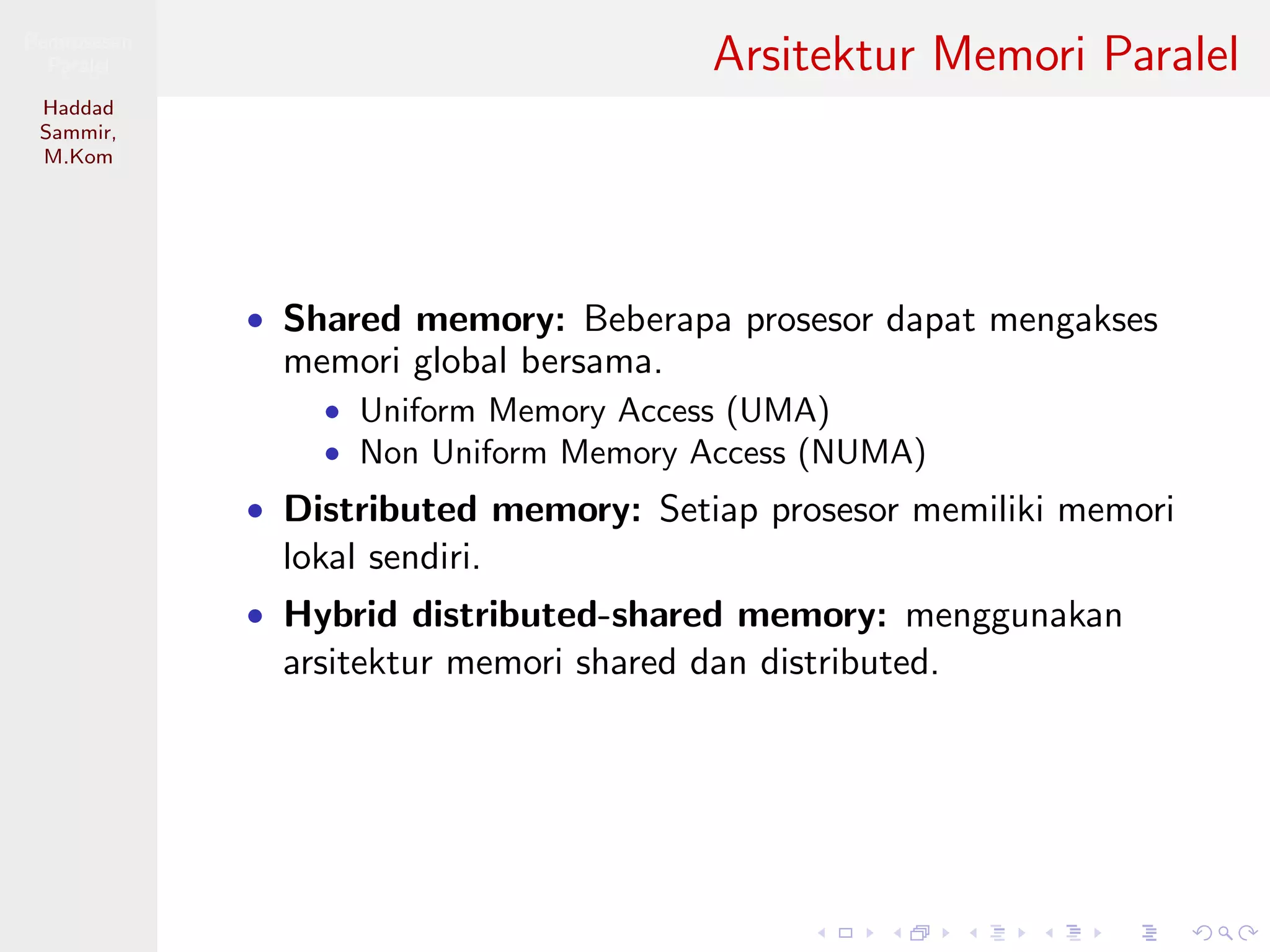 3. Arsitektur Memori Komputer Paralel | PDF