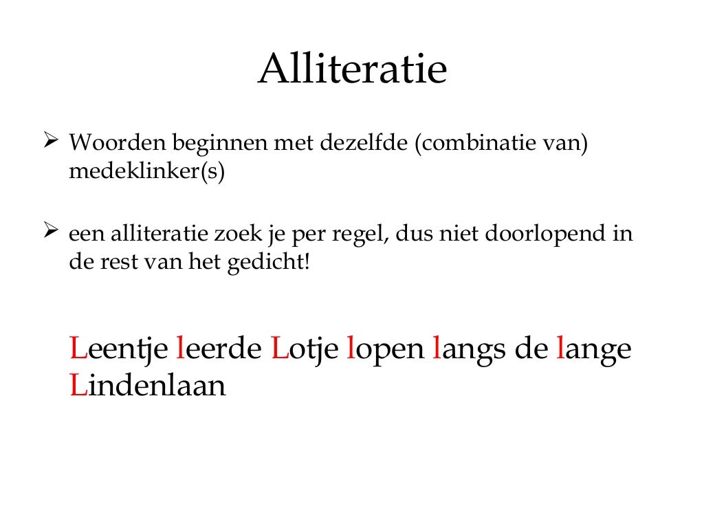 alliteratie.assonantie