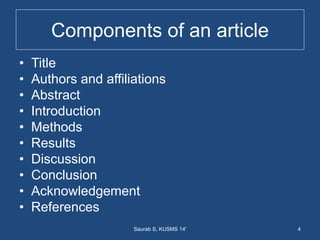 Introduction to research article | PPTX