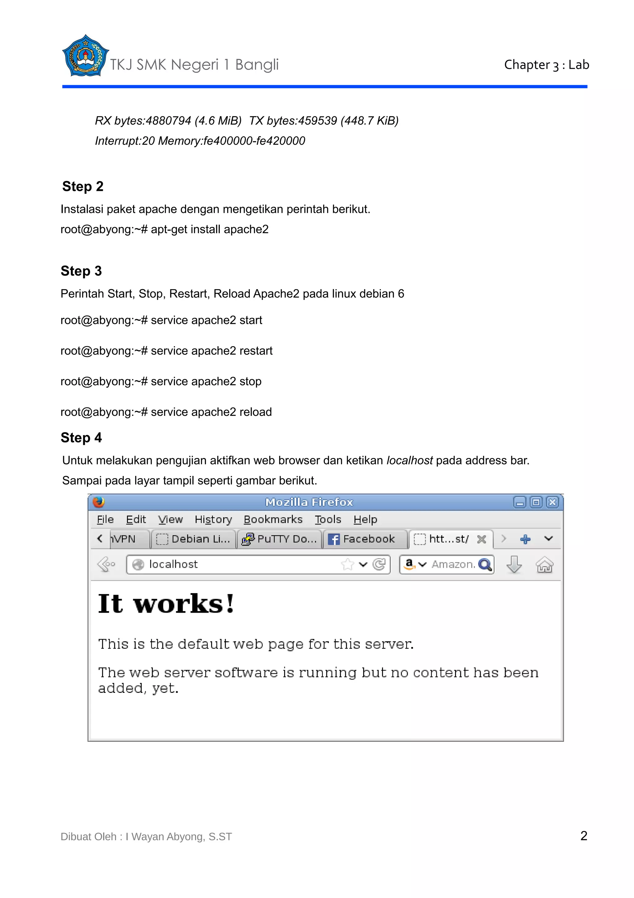 3.1 lab-instalasi dan konfigurasi webserver-mysql-php-phpmyadmin | PDF