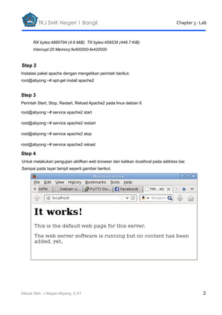 3.1 lab-instalasi dan konfigurasi webserver-mysql-php-phpmyadmin | PDF