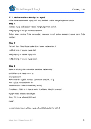 3.1 lab-instalasi dan konfigurasi webserver-mysql-php-phpmyadmin | PDF