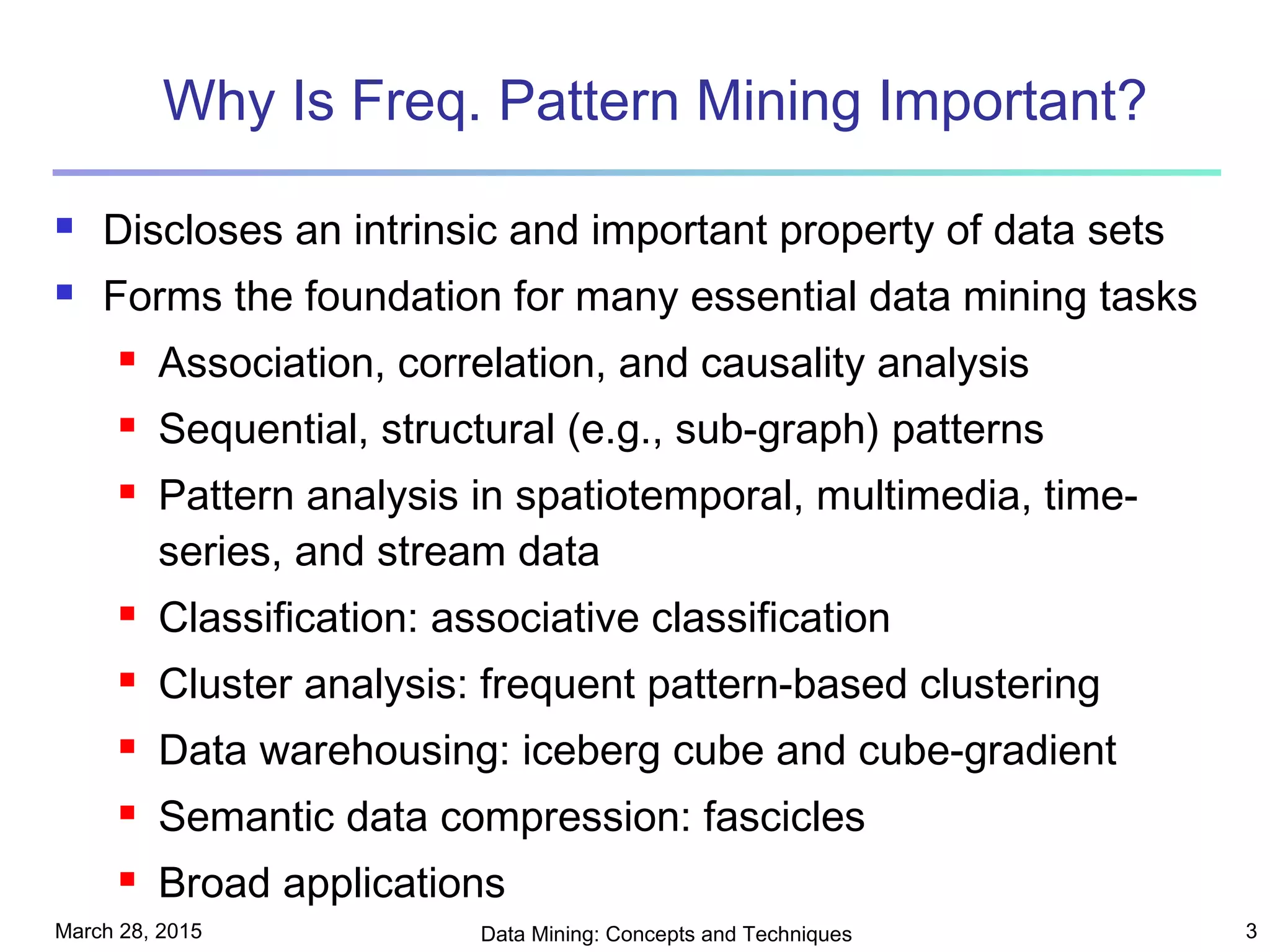 3. mining frequent patterns | PPT