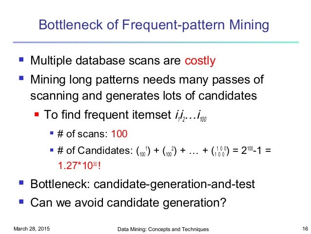 3 Mining Frequent Patterns 