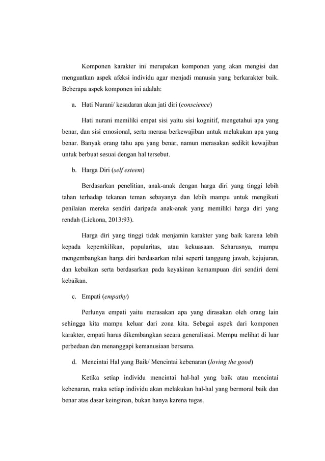 komponen karakter | PDF