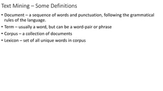 3. introduction to text mining | PPTX