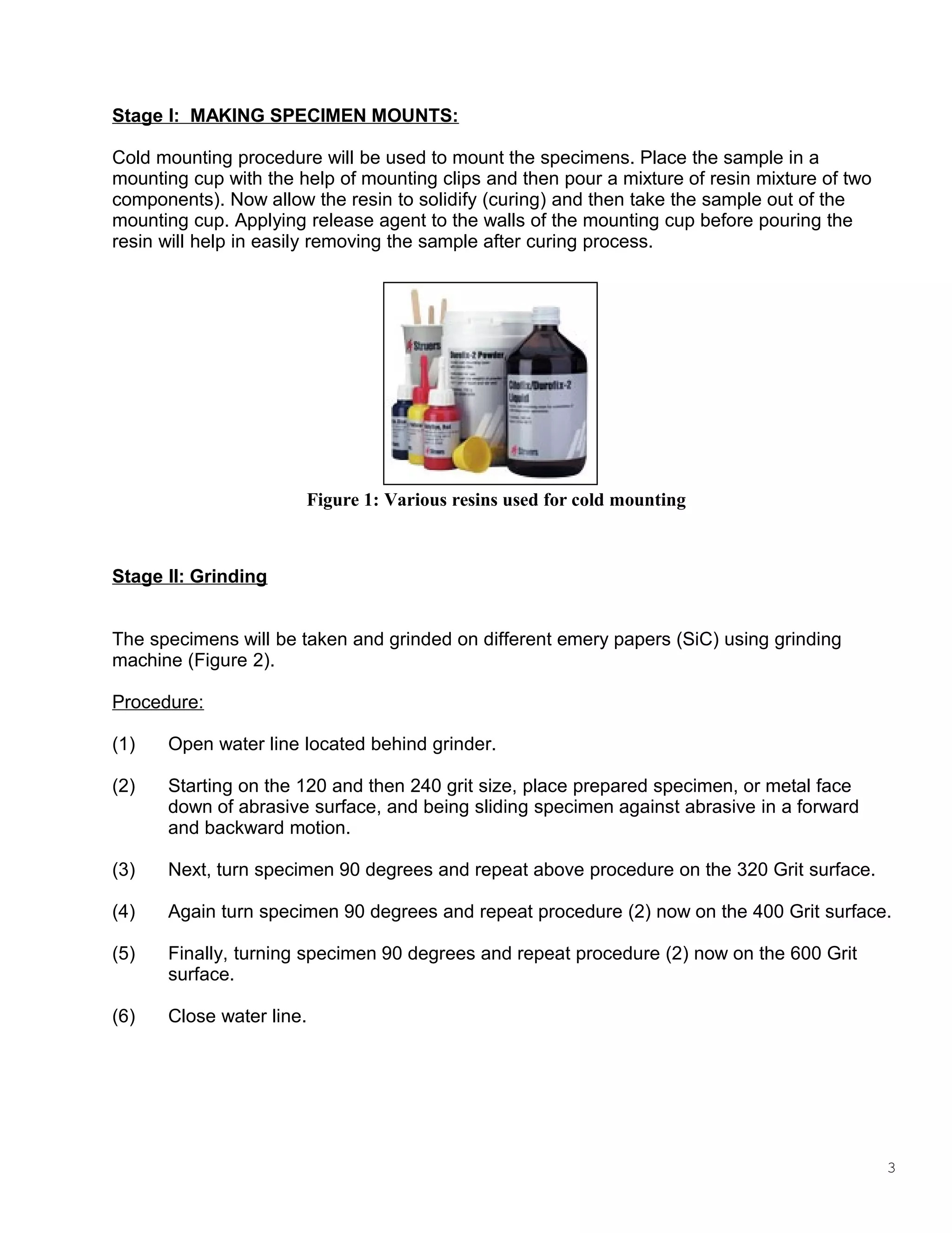 3.metallography experiment (engineering lab) | DOC