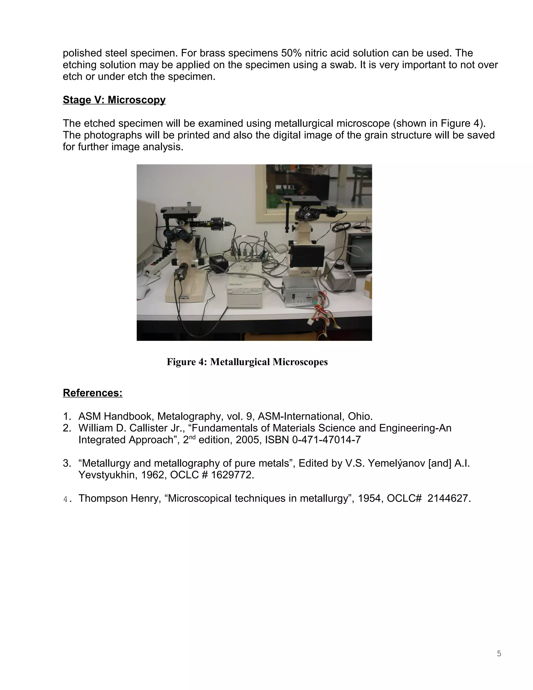 3.metallography experiment (engineering lab) | DOC