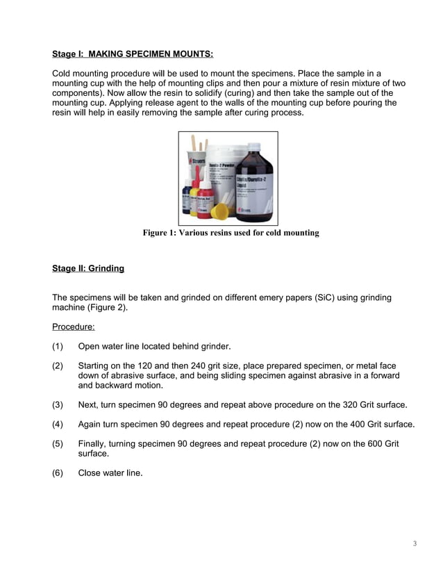 3.metallography experiment (engineering lab) | DOC