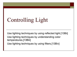 3. controlling light | PPT