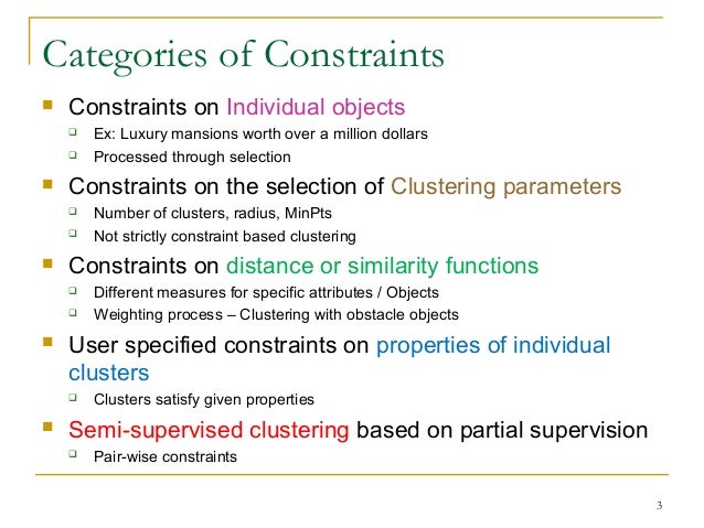 3.6 constraint based cluster analysis