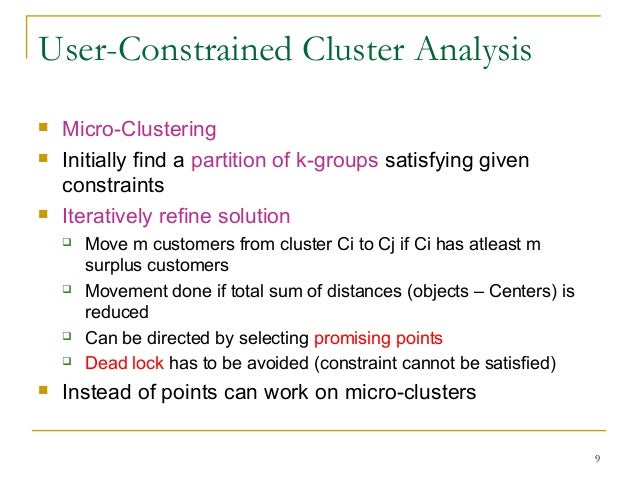 36 Constraint Based Cluster Analysis 