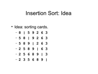 3.2 insertion sort | PPT | Programming Languages | Computing