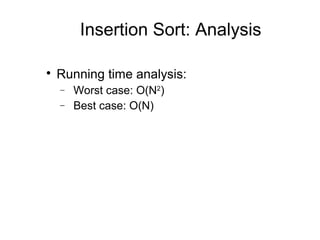 3.2 insertion sort | PPT | Programming Languages | Computing