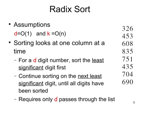 36 Radix Sort Ppt Programming Languages Computing 1885