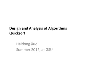 3.8 quicksort | PPT | Programming Languages | Computing