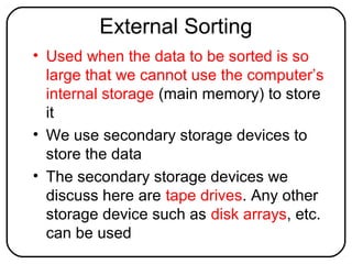 3.9 external sorting | PPT