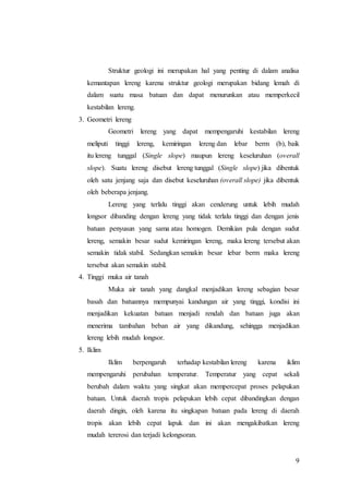 GeoTek Kestabilan Lereng | DOCX