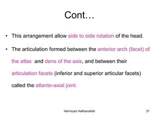 cervical vertebrae anatomy and disorder | PPT