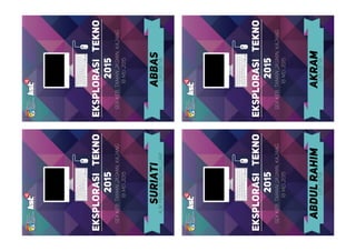 TAG NAMA URUSETIA DAN AJK PROGRAM | PDF