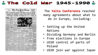 Cold War - impact of world war two | PPTX