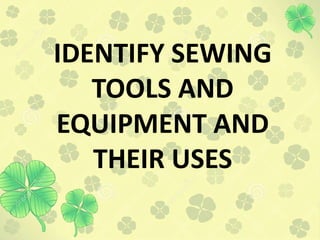 SEWING TOOLS | PPTX
