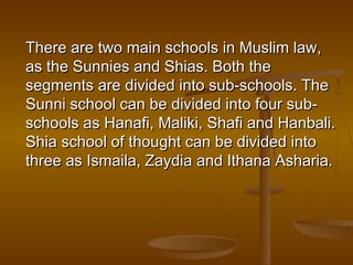 3.schools of muslim law | PPT