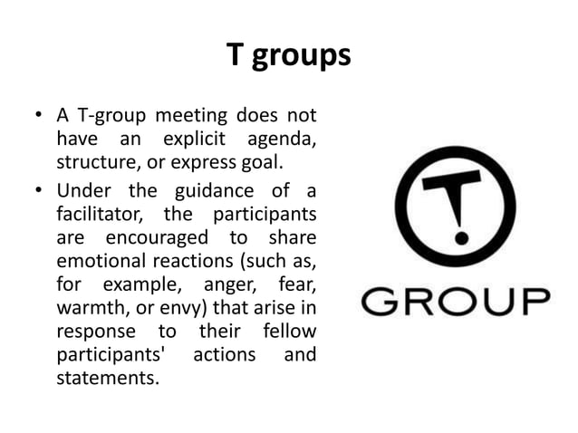 T- group individual OD interventions - Organizational Change and Development - Manu Melwin Joy ...
