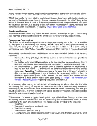 3.2 case review permanency plan hearings | PDF | Adoption and Fostering ...