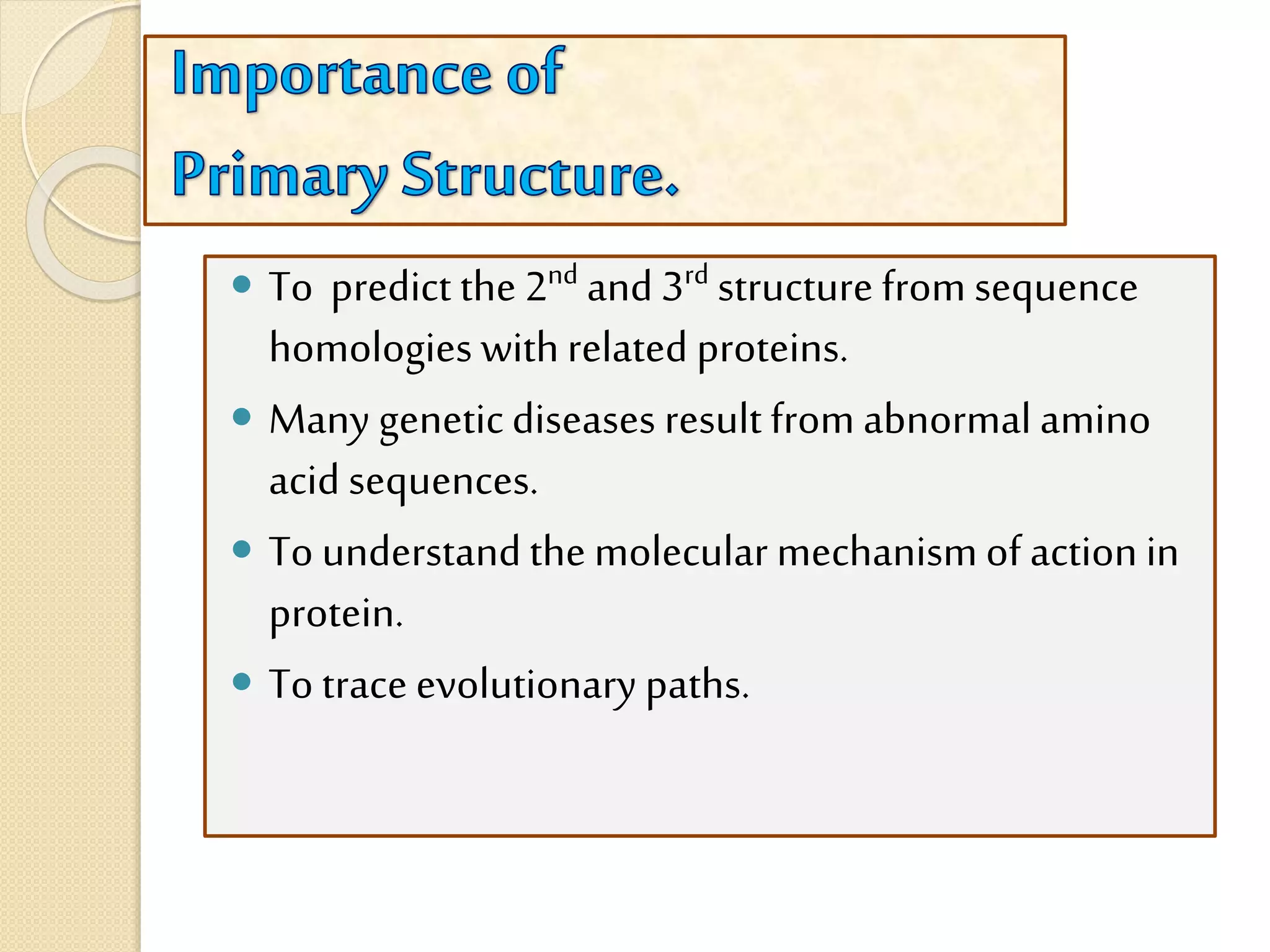 Primary and Secondary Structure of Protein | PPTX