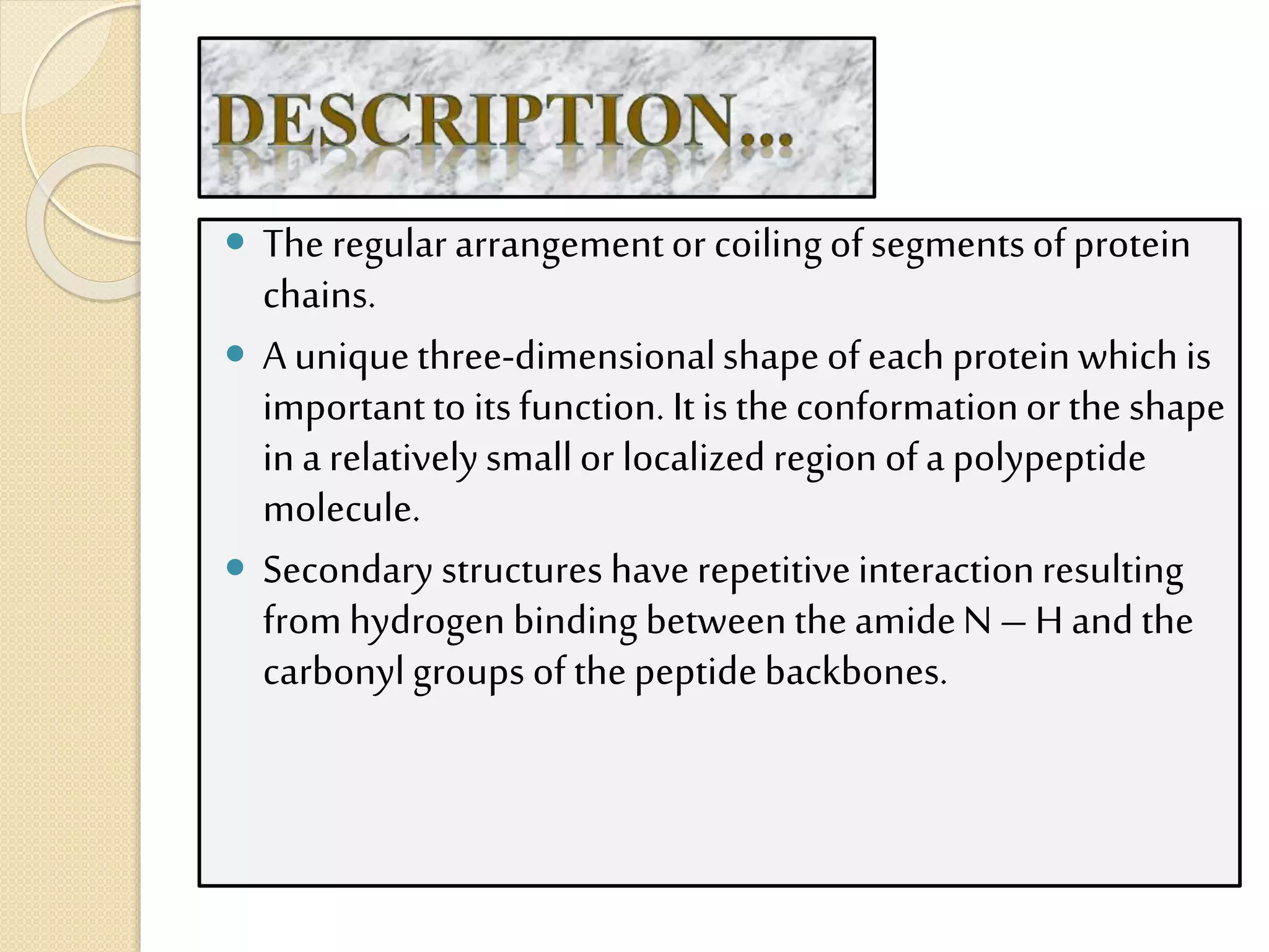 Primary and Secondary Structure of Protein | PPTX