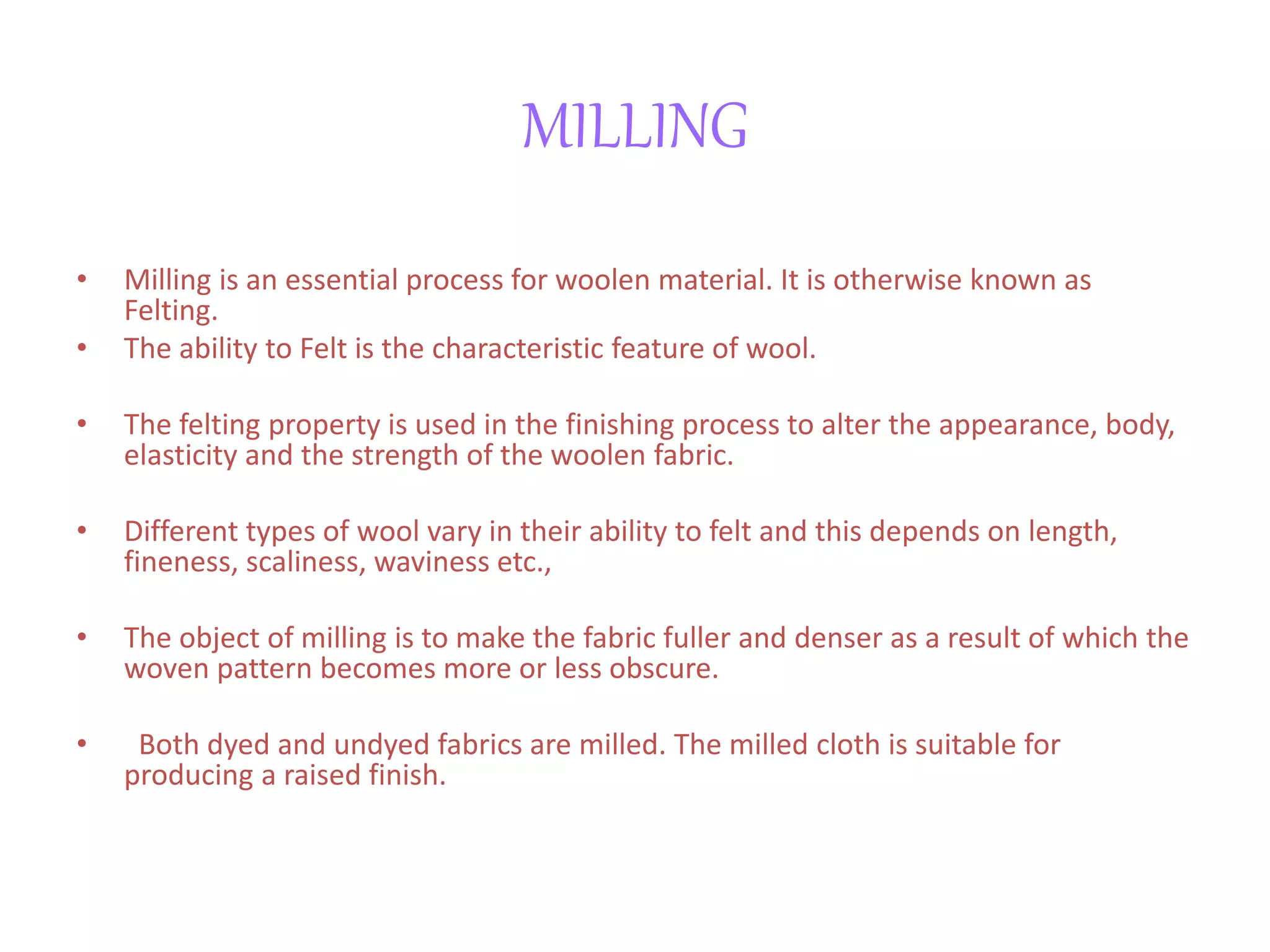 Wool finishing | PPTX