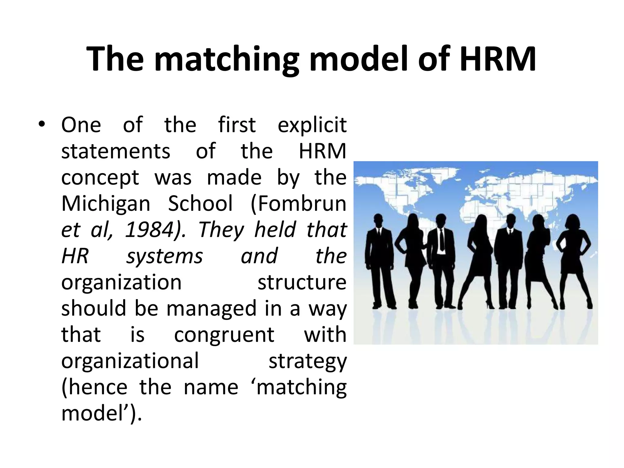 The matching model of HRM - human resource management - Manu Melwin Joy ...