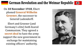 Weimar Germany - proclamation of the republic and the ebert groener ...