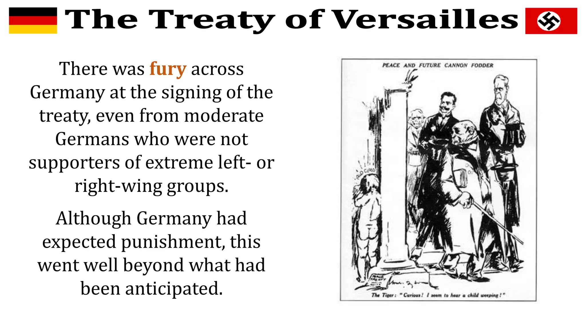 Wemar Germany - germans' reaction to the treaty of versailles | PPTX