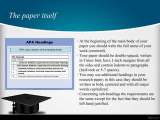 APA research paper format | PPT