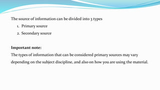 Sources of information | PPTX