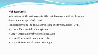 Sources of information | PPTX