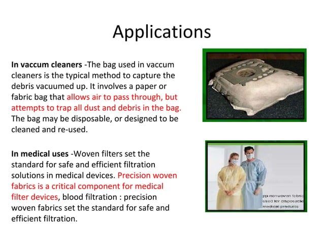 3. filtration textiles | PPT | Needlework | Arts and Crafts