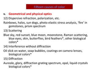 3. causes of color and their mechanism | PPT