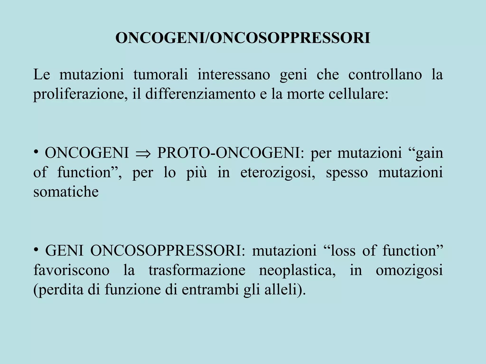 3.oncogeni e tumor suppressor genes | PPT
