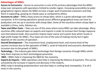 Multinational Corporations (MNCs) | PPTX